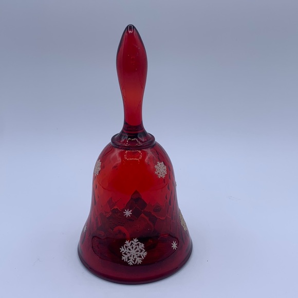 Fenton | Holiday | Vintage 9785 Ruby Red Fenton Snowflake Musical Glass ...